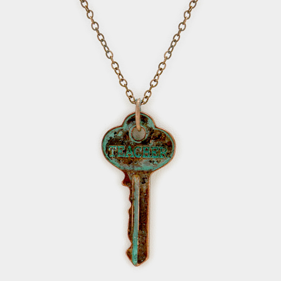 Jewelry | Teacher Gift Key Pendant Necklace | Poshmark